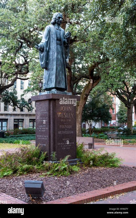 Savannah Georgia Statue Of John Wesley Founder Of Methodism