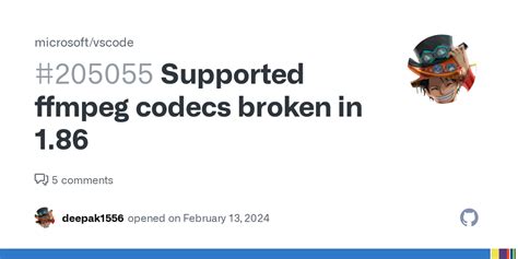 Supported Ffmpeg Codecs Broken In Issue Microsoft Vscode Github