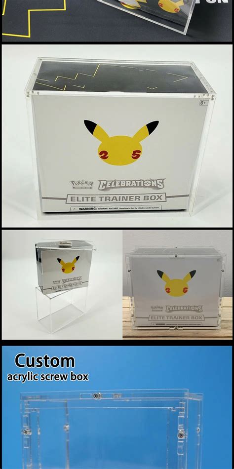 Custom Pokemon Etb Display Case With Magnet Lid Acrylic Box