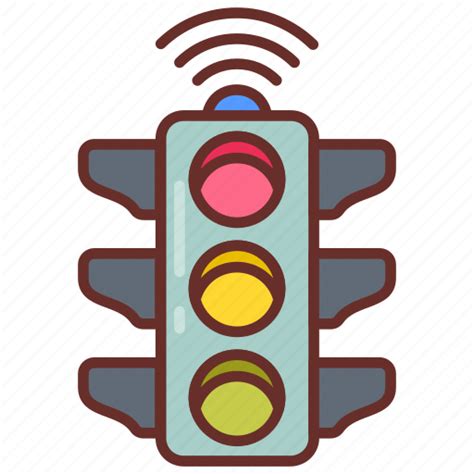 Smart Traffic Light Iot Lights Signals Icon Download On Iconfinder