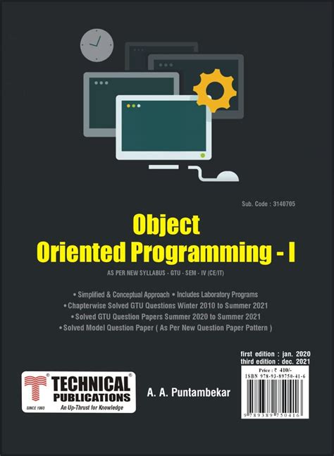 Object Oriented Programming I For Gtu 18 Course Iv Cecseit 3140 Technical Publications