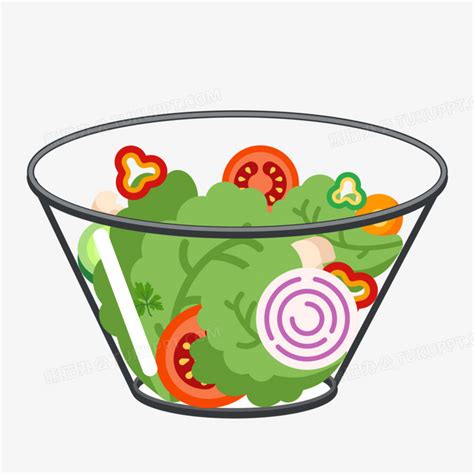 手绘卡通简约水果沙拉png图片素材下载 水果png 熊猫办公