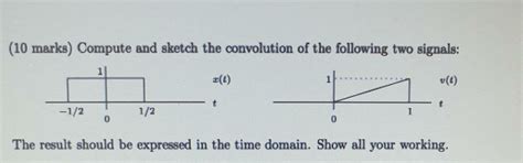 Solved Marks Compute And Sketch The Convolution Of The Chegg