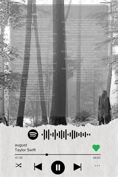 Taylor Swift Spotify Code Digital Print Wall Art Music Etsy