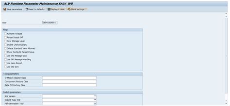 Salv Wd Params Sap Tcode Runtime Parameters For Wd Alv