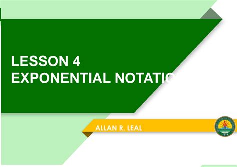 Solution Lesson 4 Exponential Notation Studypool Solution Lesson 4 Exponential Notation Studypool
