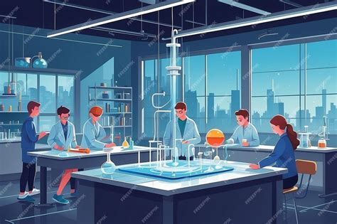 Premium Photo Depict A Physics Lab With Students Conducting