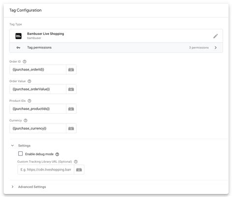 conversion tracking bambuser developer documentation