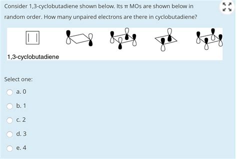 Solved Consider 1 3 Cyclobutadiene Shown Below Its U Mos