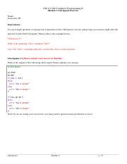Module 2 Checkpoint Docx ENGG1340 Computer Programming II Module 2