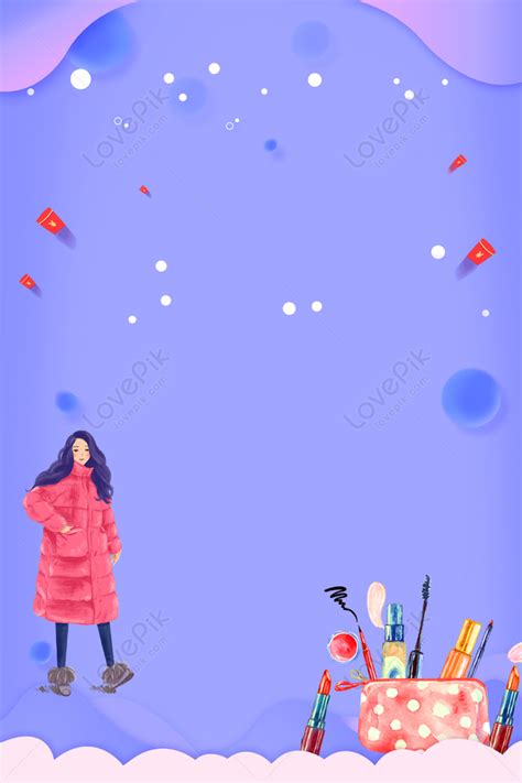 보라색 스킨 케어 화장품 배경 이미지 Hd 고대 도시 여성 메이크업 배경 사진 무료 다운로드 Lovepik