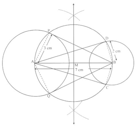 Draw A Line Segment Ab Of Length 7 Cm Taking A As Centre Draw A Circle
