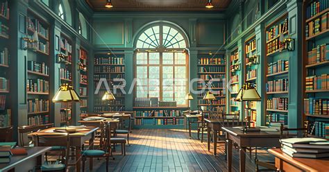 أماكن هادئة للمطالعة والقراءة رفوف خشبية ممتلئة بالكتب والقصص