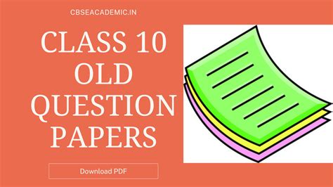 CBSE Previous Year Question Papers Class 10 PDF