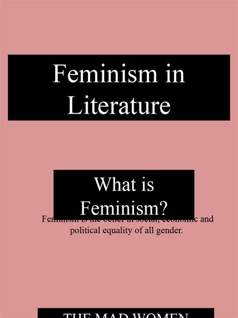 Feminism In Literature Pdf Gender Studies Feminism