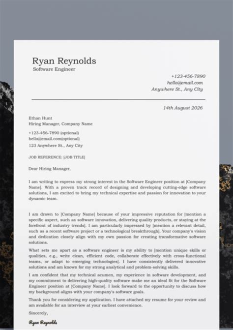 Software Engineer Cover Letter Template Vizajobs Com Remote Jobs