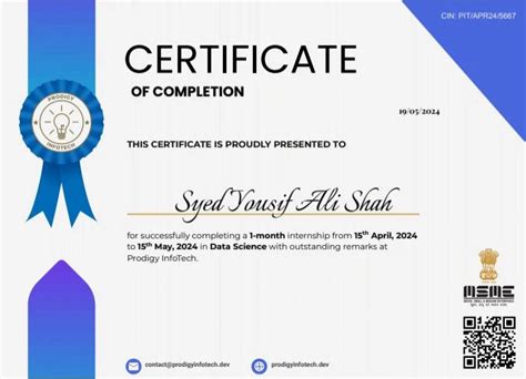 Prodigyinfotech Internship Syed Yousif Shah