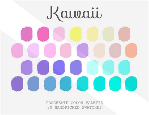 Kawaii Bakery Procreate Palette 30 Hex Color Codes 58 Off