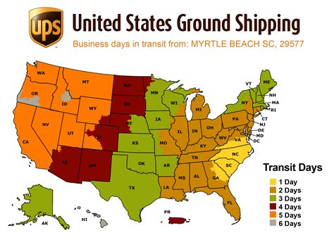 Ups Ground Shipping Map