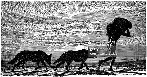 Mowgli Mowgli With Two Wolves At His Heels And A Bundle On His
