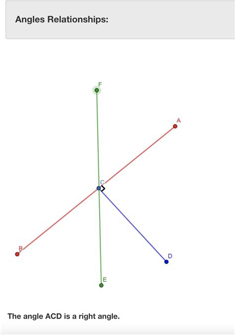 Solved Angles Relationships B D E The Angle Acd Is A Right