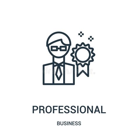 Professional Icon Vector From Business Collection Thin Line Professional Outline Icon Vector