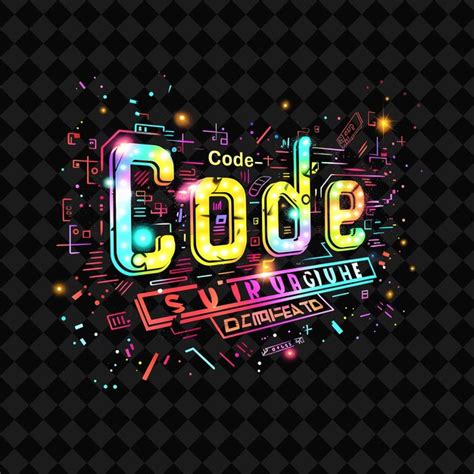 A Poster For The Code Code Is Displayed On A Black Background Premium