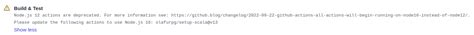 Getting Github Warning For Node Version Issue 54 Olafurpg Setup