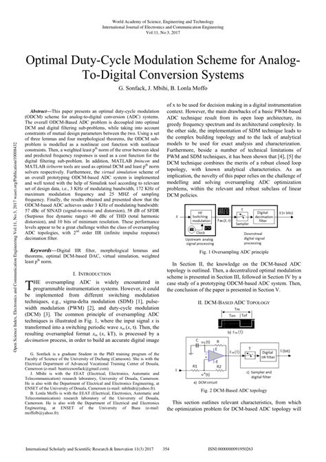 Pdf Fpga Based Analog To Digital Conversion Via Optimal Duty Cycle