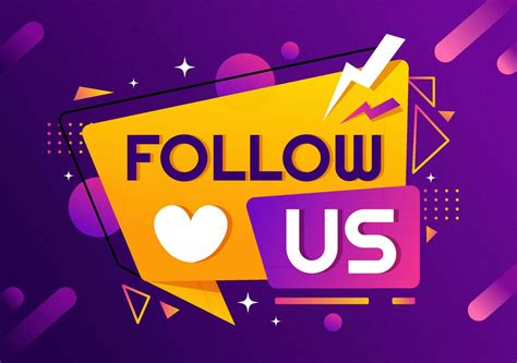 Follow Us And Like Vector Illustration For Internet Advertisement Of A