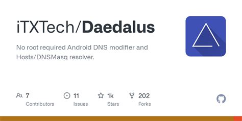Github Itxtechdaedalus No Root Required Android Dns Modifier And Hostsdnsmasq Resolver