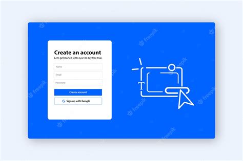 Premium Vector Sign Up User Interface Design With Geometric Shape Concept