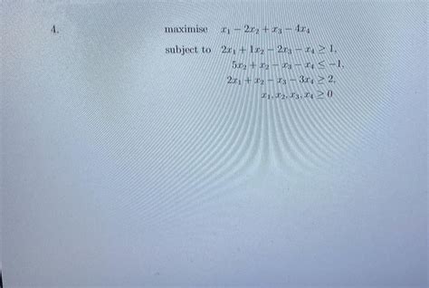 Solved Solve Each Of The Following Linear Programs Using