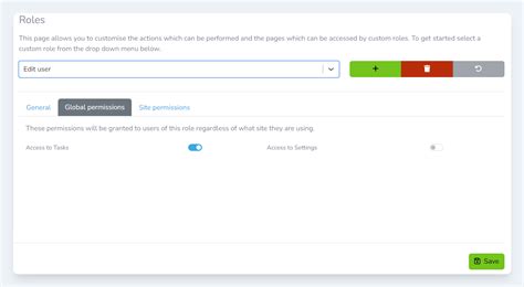 Editing Role Permissions
