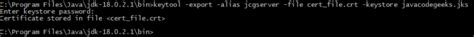 Keytool In Java Java Code Geeks