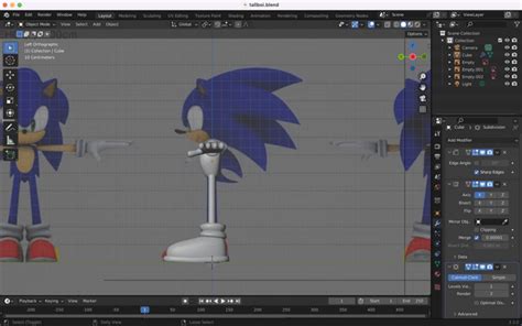 Sonic Blender Model Work In Progress R Sonicthehedgehog