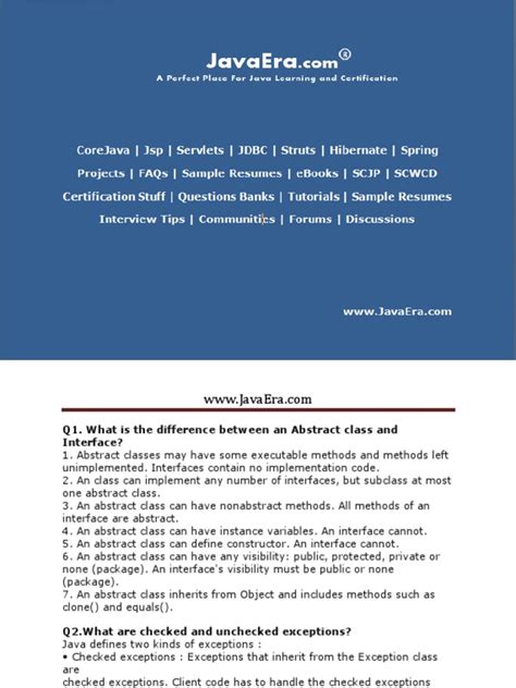 Top 371 Java Faqs Useful For Freshers And Experienced Pdf Class