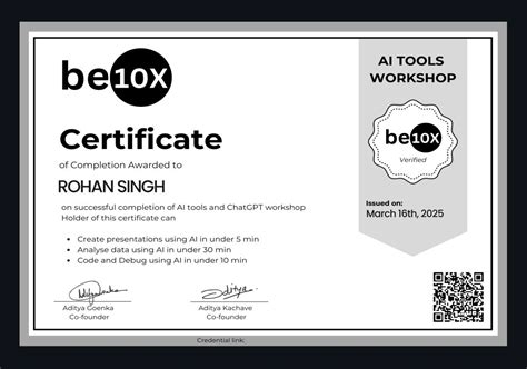 Ai Artificialintelligence Be10x Aieducation Learning Automation Rohan Singh