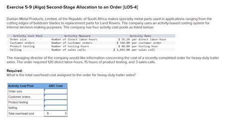 solved exercise 5 9 algo second stage allocation to an