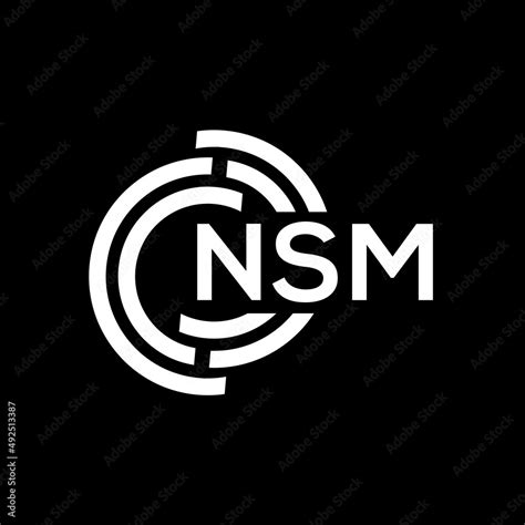 Nsm Letter Logo Design Nsm Monogram Initials Letter Logo Concept Nsm Letter Design In Black