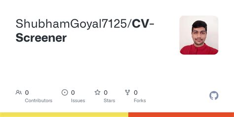 GitHub ShubhamGoyal7125 CV Screener