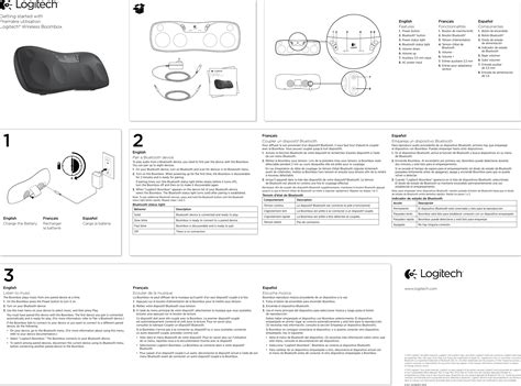 Logitech Wireless Boombox Quick Start Guide