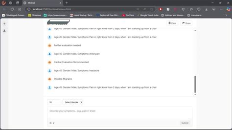 Recently I Built A Full Stack Medical Chatbot Using Html Css And Javascript For The Frontend