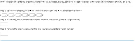 Solved In The Lexicographic Ordering Of Permutations Of The