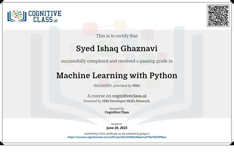 Ibm Ml0101en Certificate Cognitiveclass