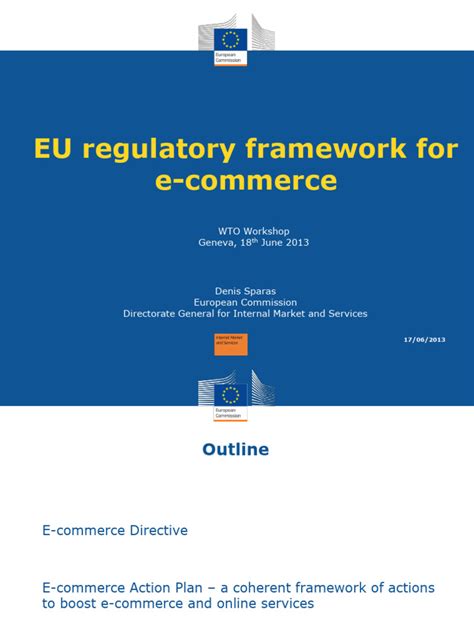 Eu Regulatory Framework For E Commerce Pdf Service Industries