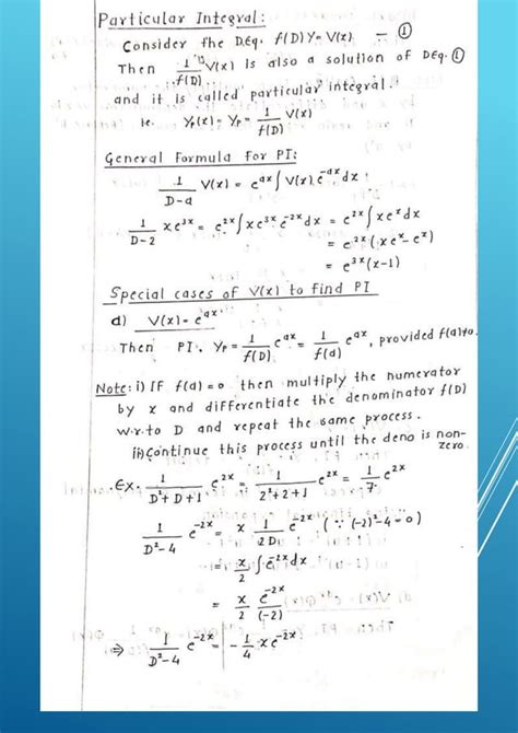 Higher Order Ordinary Differential Equations Pptx