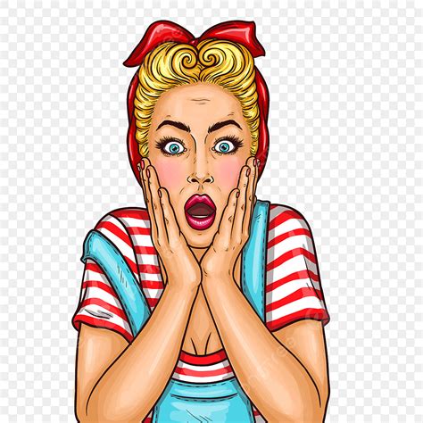 Vintage Surprised Housewife Vector Png Vector Psd And Clipart With