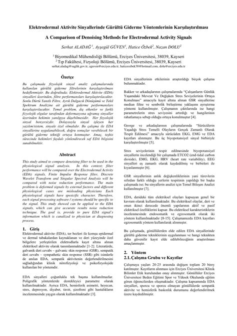 Pdf A Comparison Of Denoising Methods For Electrodermal Activity Signals