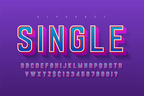 다채로운 3d 디스플레이 글꼴 디자인 알파벳 문자 알파벳에 대한 스톡 벡터 아트 및 기타 이미지 알파벳 오라 3차원 형태